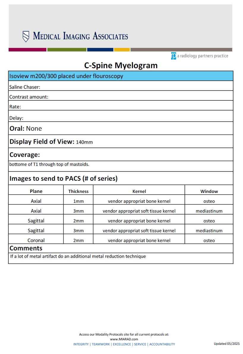 CT C-Spine Myelogram