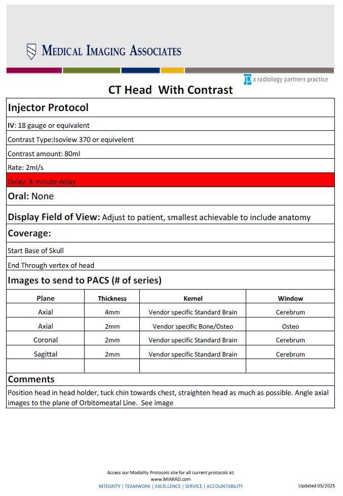 CT Head With Contrast