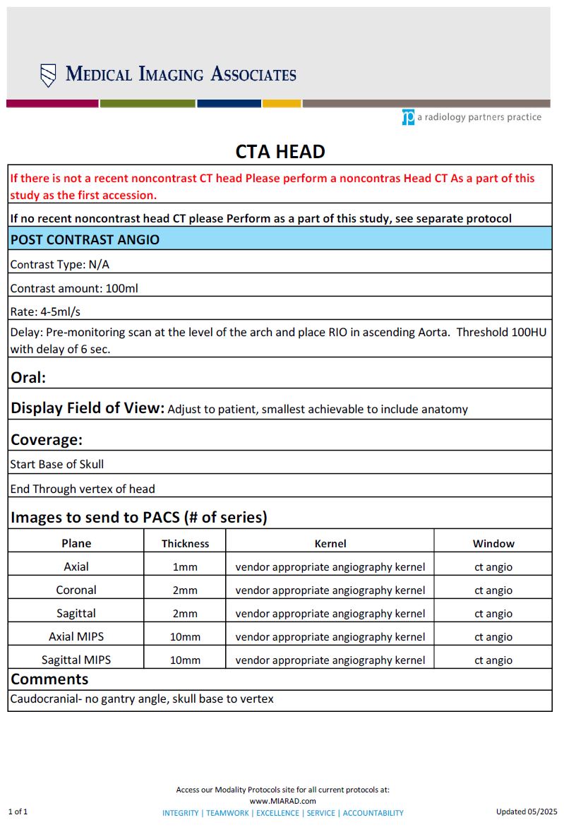 CT CTA Head